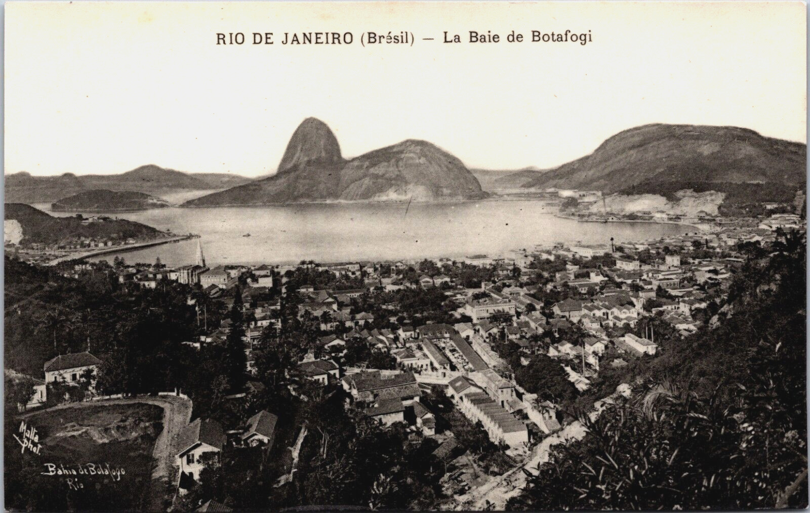 Brazil Rio De Janeiro La Baie de Botafogi Vintage Postcard C105 | Latin ...