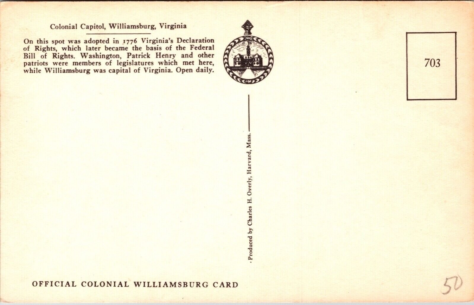 Colonial Capitol Front View Williamsburg Virginia Historic Drawing BW ...