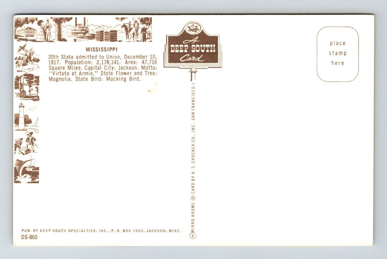 Mississippi Magnolia State Map Scenic Multi View Cities Capitol DB ...