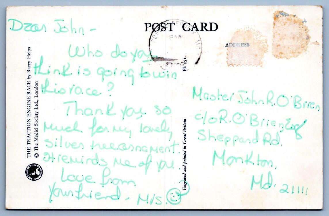 1970s Racey Helps Traction Engine Steam Tractor Anthropomorphic Frog ...