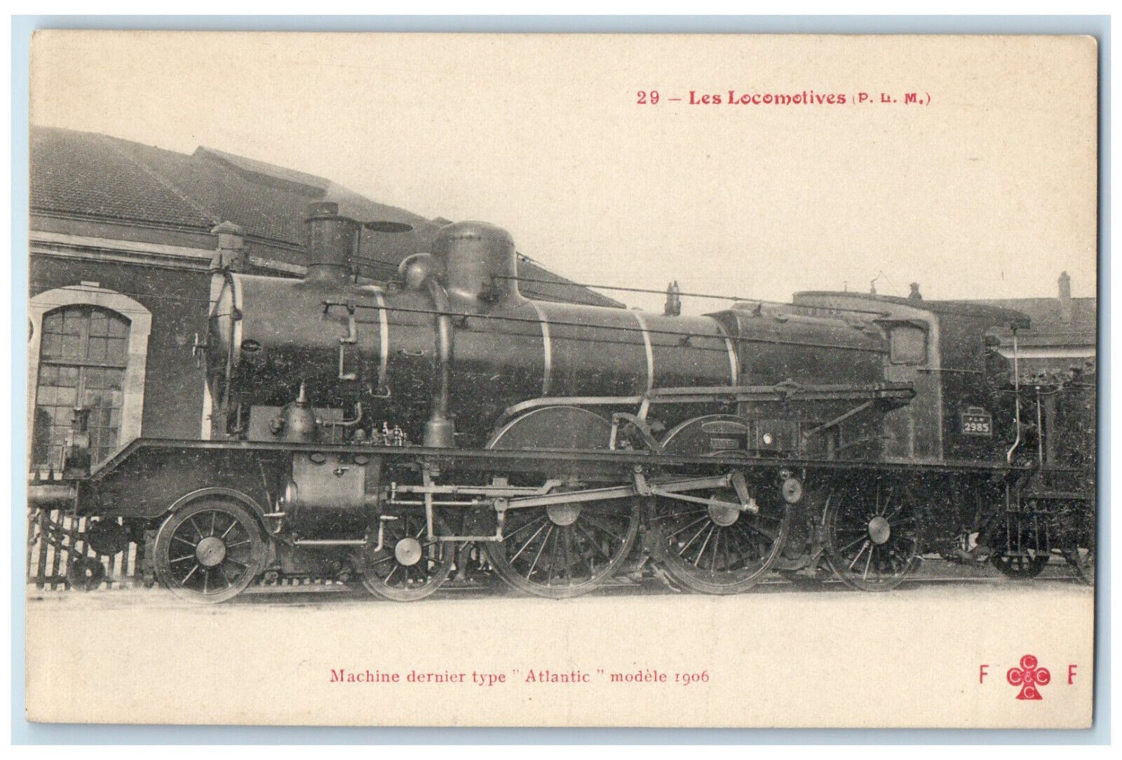 c1910 Machine Dernier Type Atlantic Model 1906 French Locomotive Paris ...