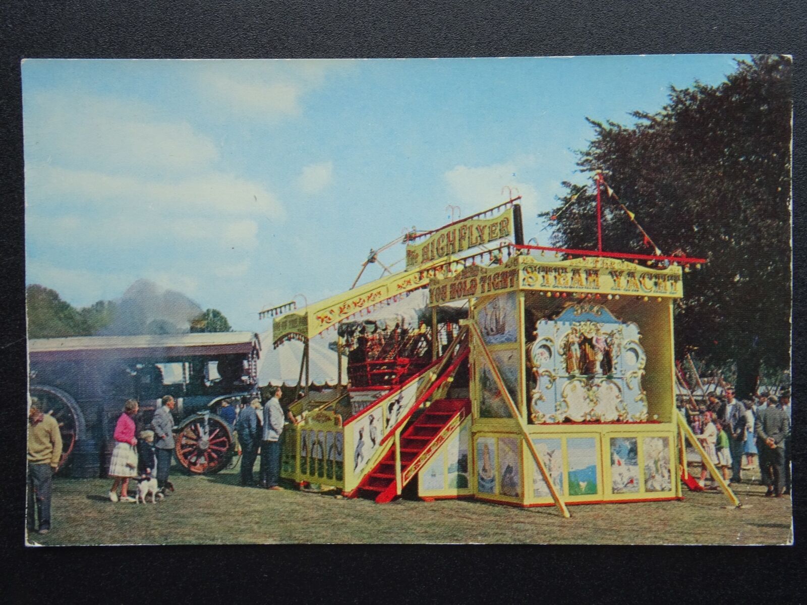 At the Fairground STEAM ENGINE & HIGH FLYER STEAM YACHT c1960s by ...