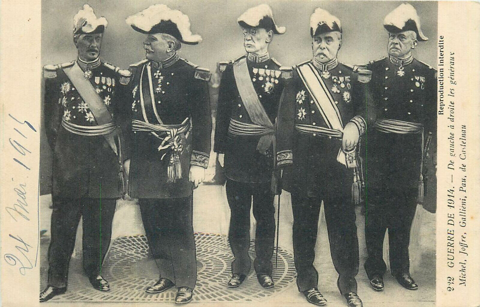 ww1 French & Belgian military characters leaders generals marshals ...