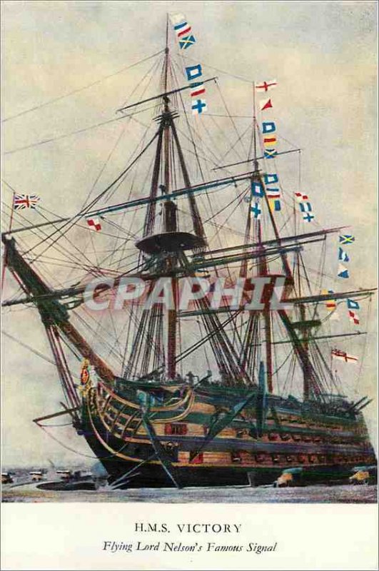 Postcard Modern Hms Victory Flying Lord Nelson's Famous Signal | Africa ...