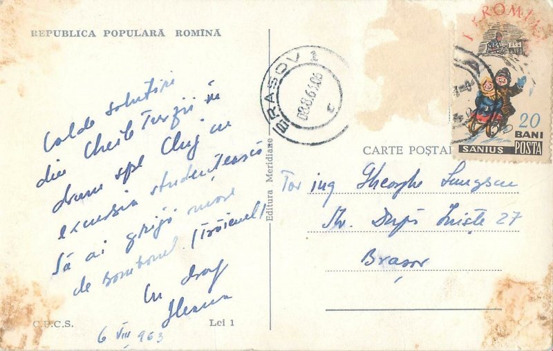 carte postala Romania peisaj montan vedere din Cheile Turzii aspect ...