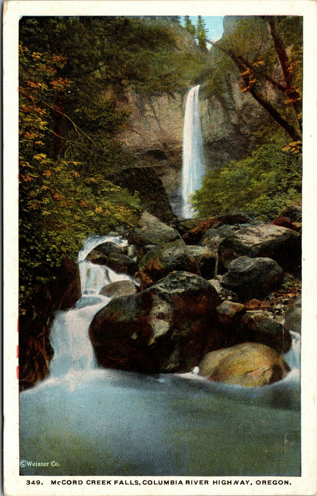 Vtg 1920s Mccord Creek Falls Columbia River Highway Oregon OR Postcard ...
