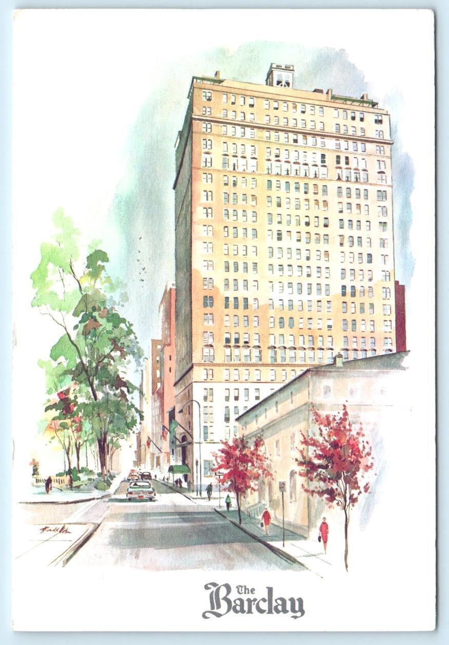 PHILADELPHIA, PA ~ Artist Howard Watson THE BARCLAY HOTEL 1972 ~ 4"x6 ...