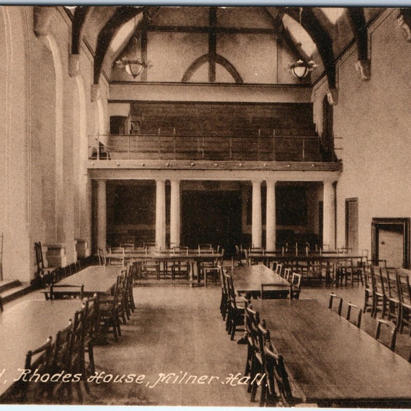 c1910s Oxford, England Rhodes House Milner Hall Interior View Seating ...