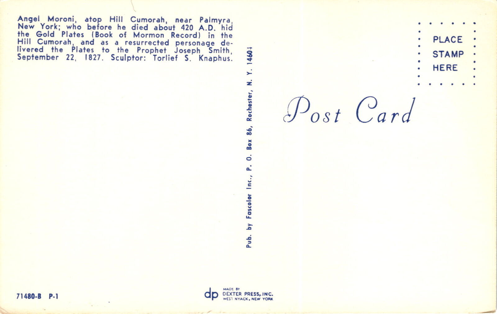 Angel Moroni, Hill Cumorah, Gold Plates, Book of Mormon Record, Joseph ...