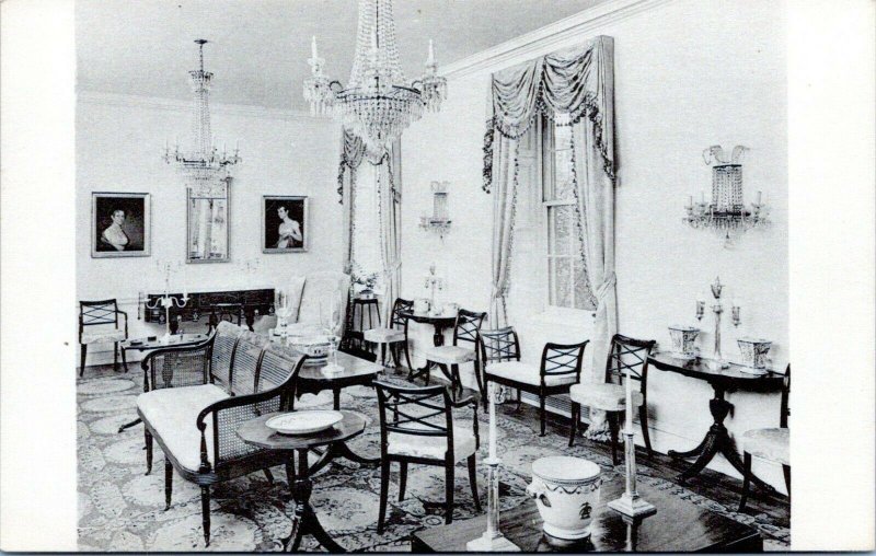 WINTERTHUR MUSEUM Delaware Postcard 1940s Phyfe Room Interior View JT ...