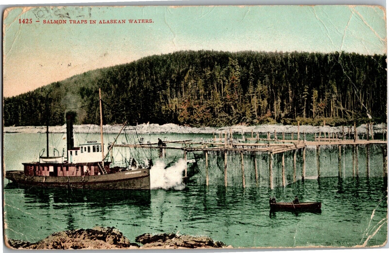 Salmon Traps in Alaskan Waters Early 1900s Vintage Postcard N06 ...
