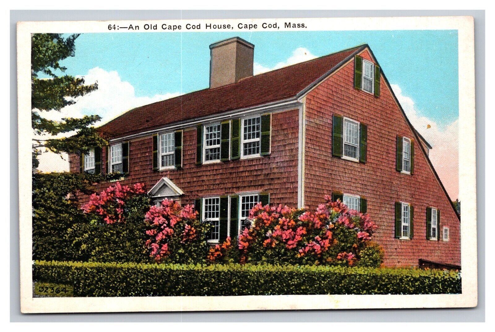 Vintage 1920s Postcard An Old Cape Cod House, Cape Cod, MA | United ...