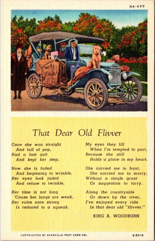 Poem That Dear Old Car By King A Woodburn | Topics - Other, Postcard ...