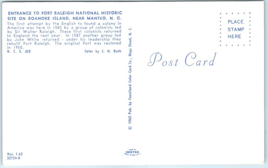 Entrance To Fort Raleigh National Historic Site On Roanoke Island ...