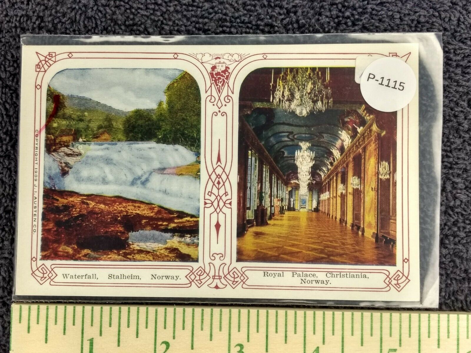 Postcard - Waterfall, Stalheim, Norway & Royal Palace, Christiania ...