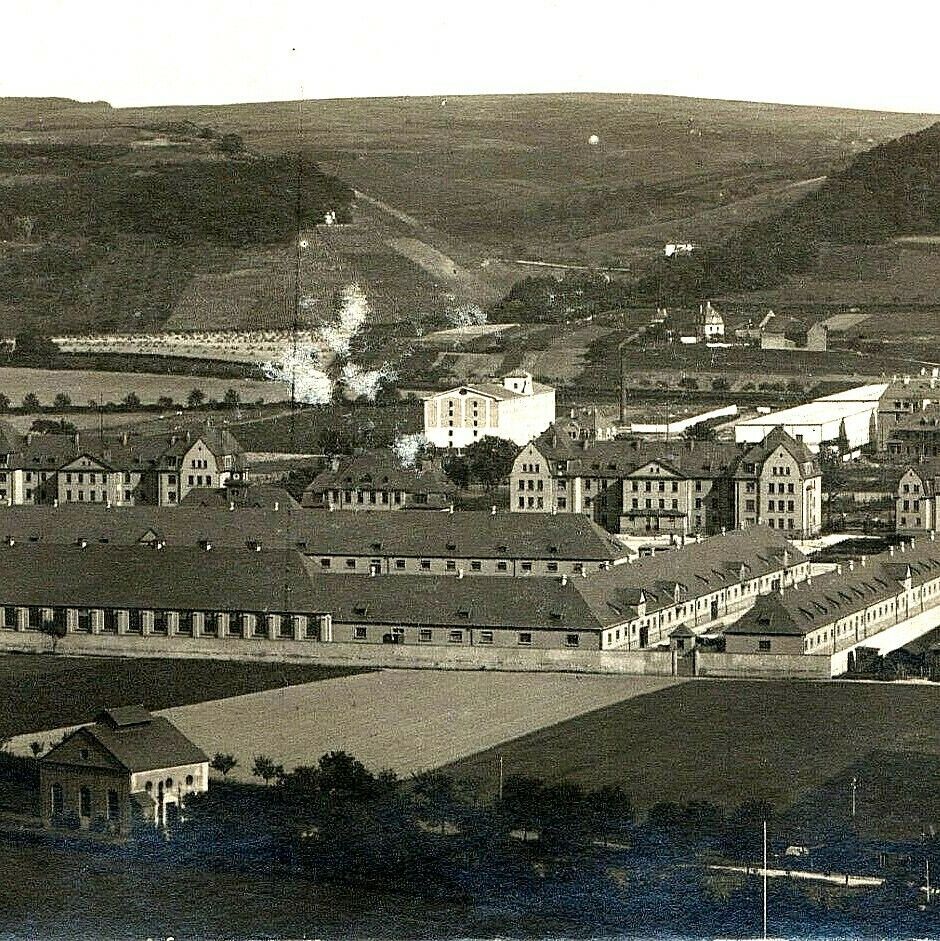 1910s WWI Birdseye View Buildings Barracks Fort Camp Real Photo ...