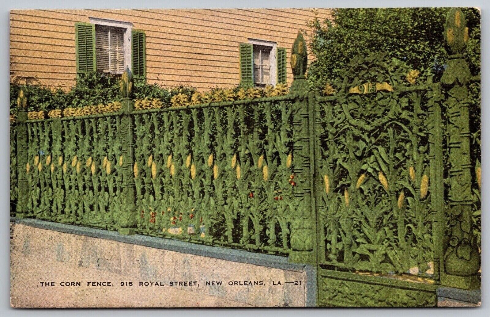 New Orleans Louisiana Royal Street Corn Fence Streetview DB WOB ...