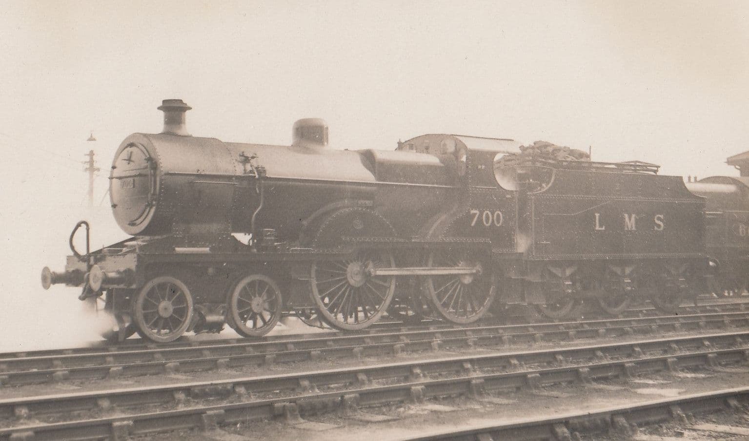 LMS 2P Class 4-4-0 No 700 Fowler Antique Train Real Photo Postcard ...