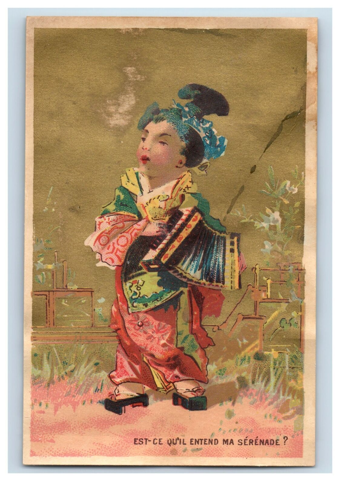 1880's Lovely Kids Dressed As Geisha Girls Lot Of 7 Victorian Trade ...