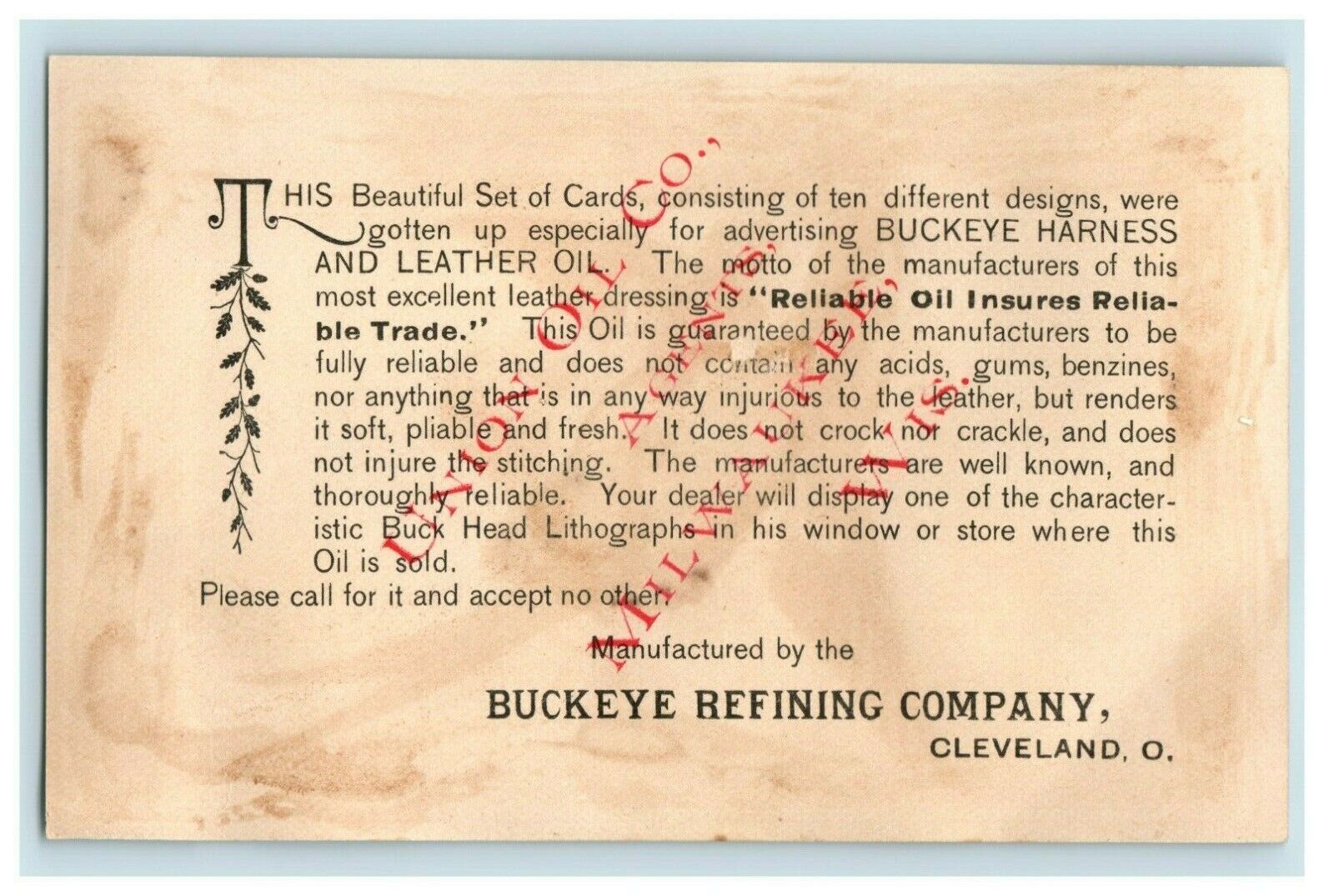 1880s Buckeye Refining Co. Union Oil Co. Fantasy Tiny Girl On Back Of ...