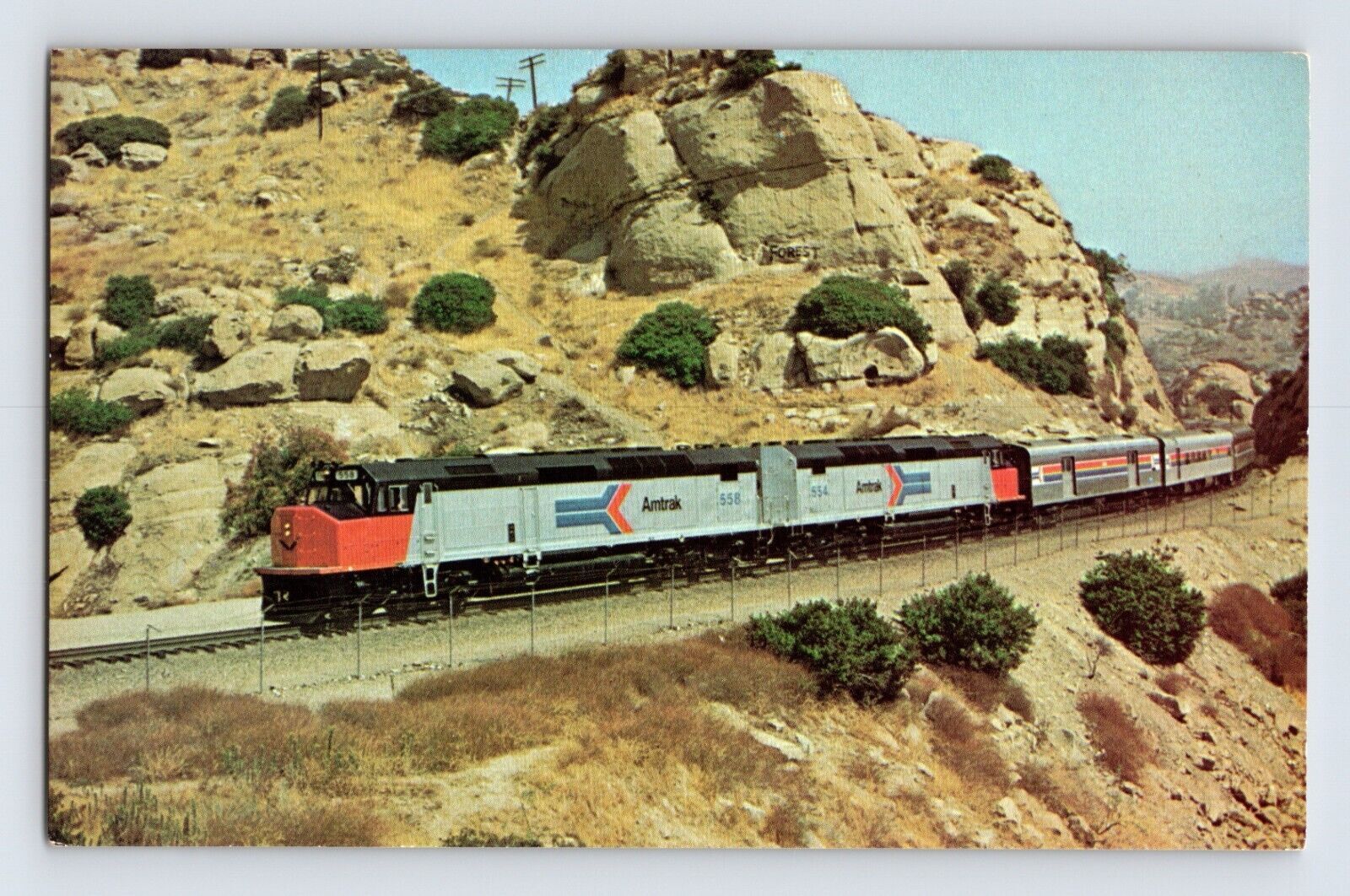Postcard Railroad Train Amtrak Coast Starlight Chatsworth CA 1970s ...