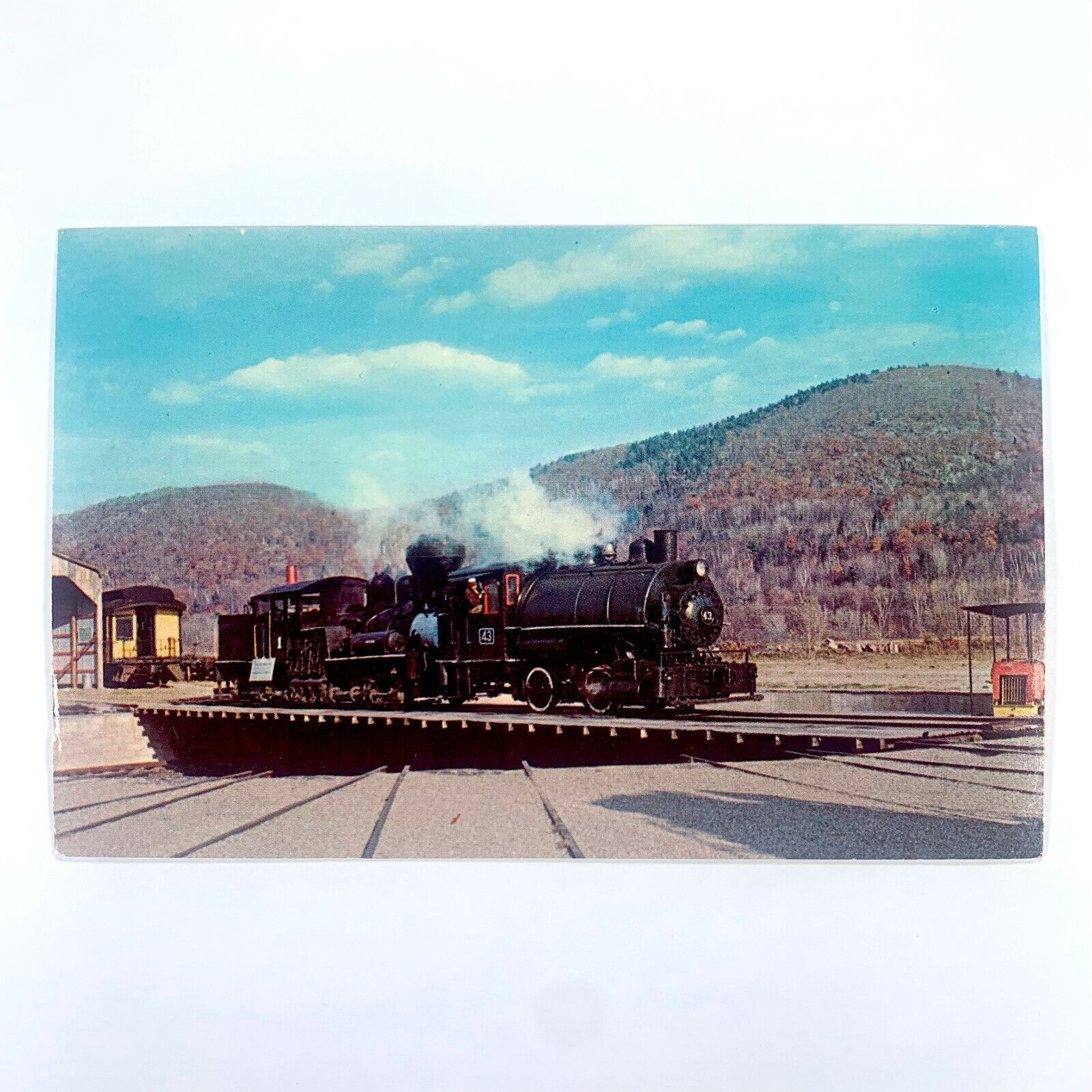 Postcard Railroad Train Shay 1 Steamtown USA Bellows Falls VT 1960s ...