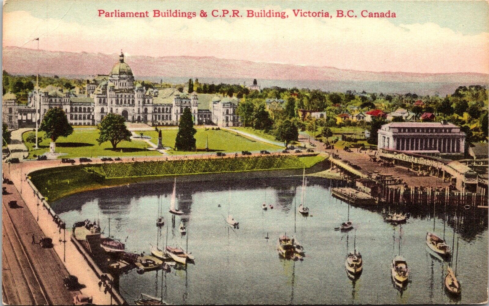 Parliament Buildings CPR Victoria BC Canada Postcard VTG UNP Vintage ...
