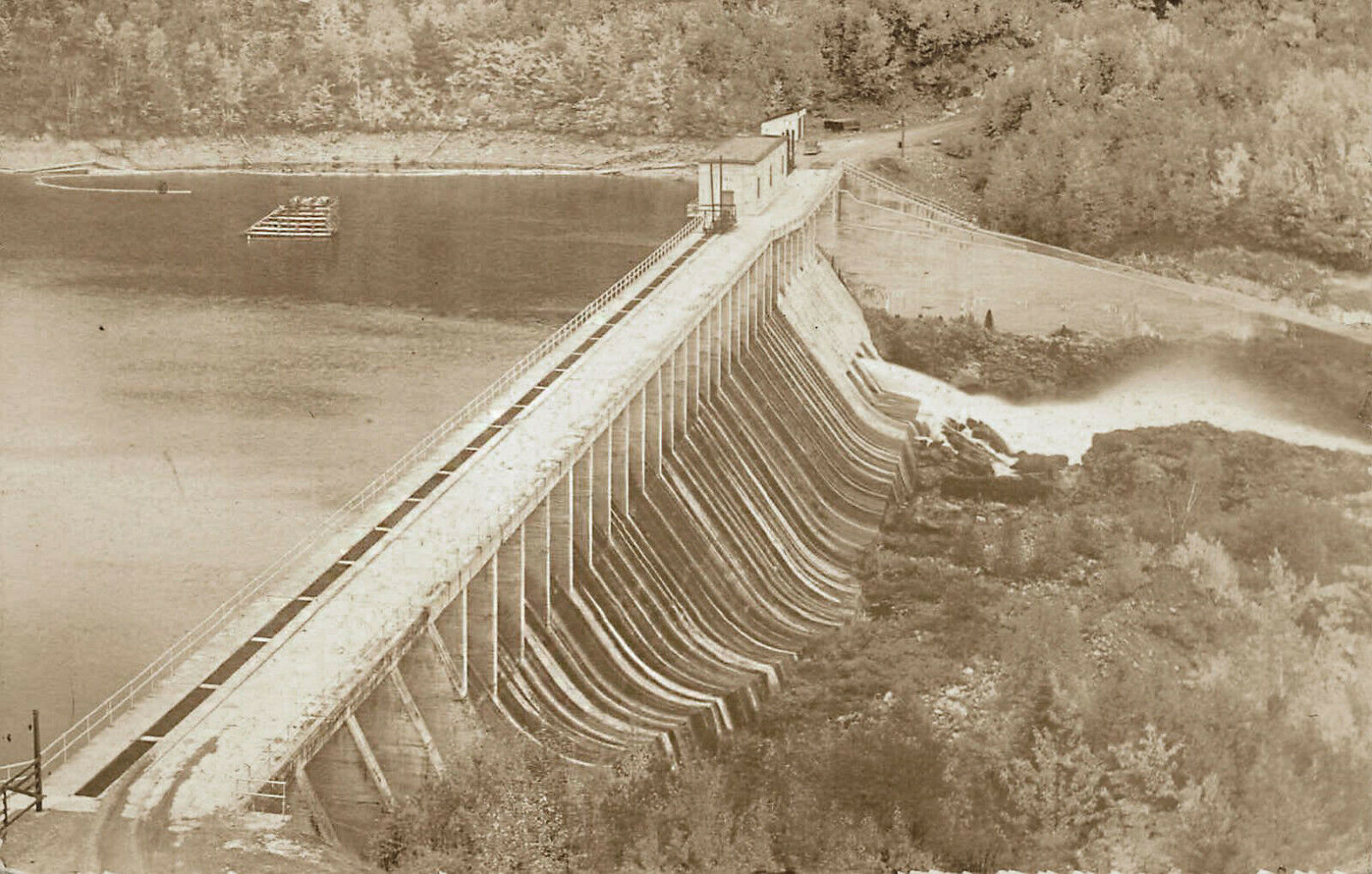 Ripogenus Dam ME View 700' Long 65' High 46' Wide Real Photo Postcard ...