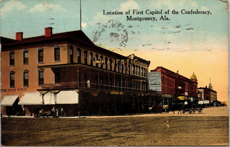 Vtg Montgomery Alabama AL First Capitol of Confederacy 1910s Postcard ...