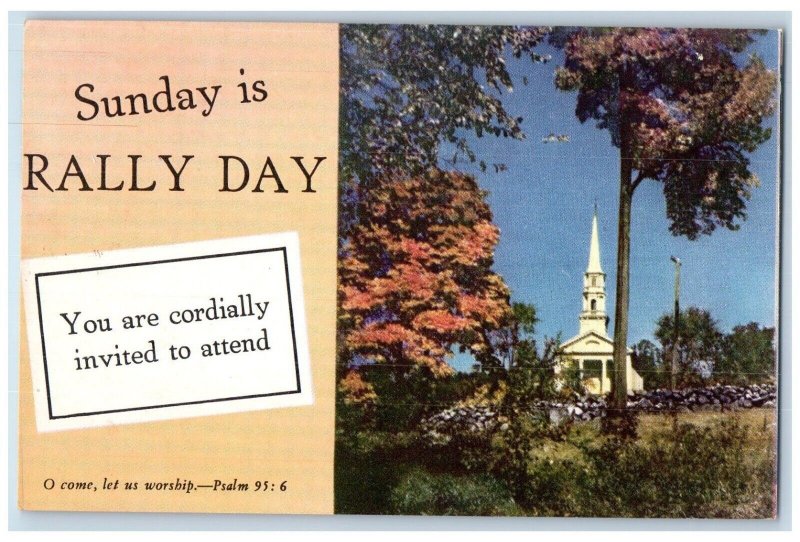 1954 Sunday Rally Day Church Lawn Pennsylvania Invitation Card Vintage ...