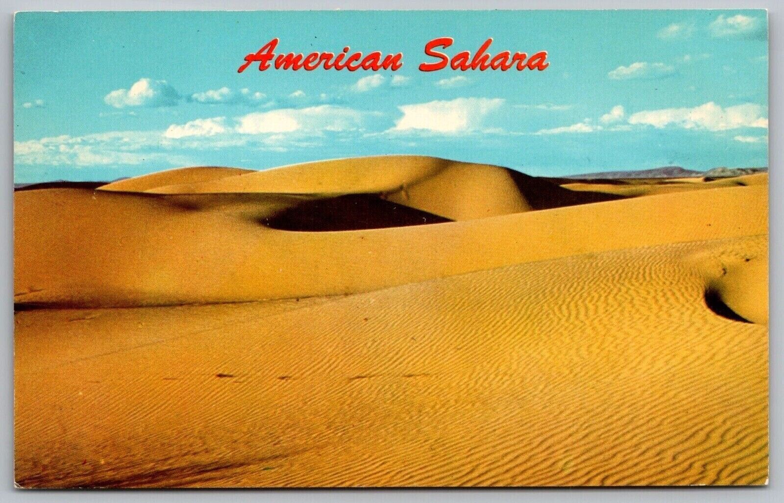 Yuma Arizona American Sahara Sand Dunes Scenic Landscape Chrome ...