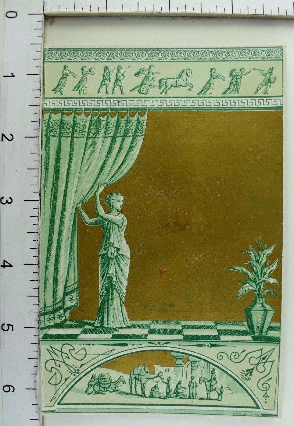1870's-80's Victorian Trade Card Roman Grecian Scene Lady In Toga ...