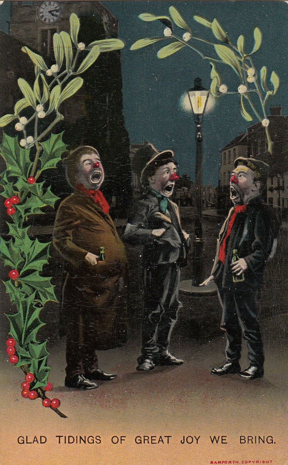 Humour drunk red nose men caricatures - Glad tidings of great joy we ...