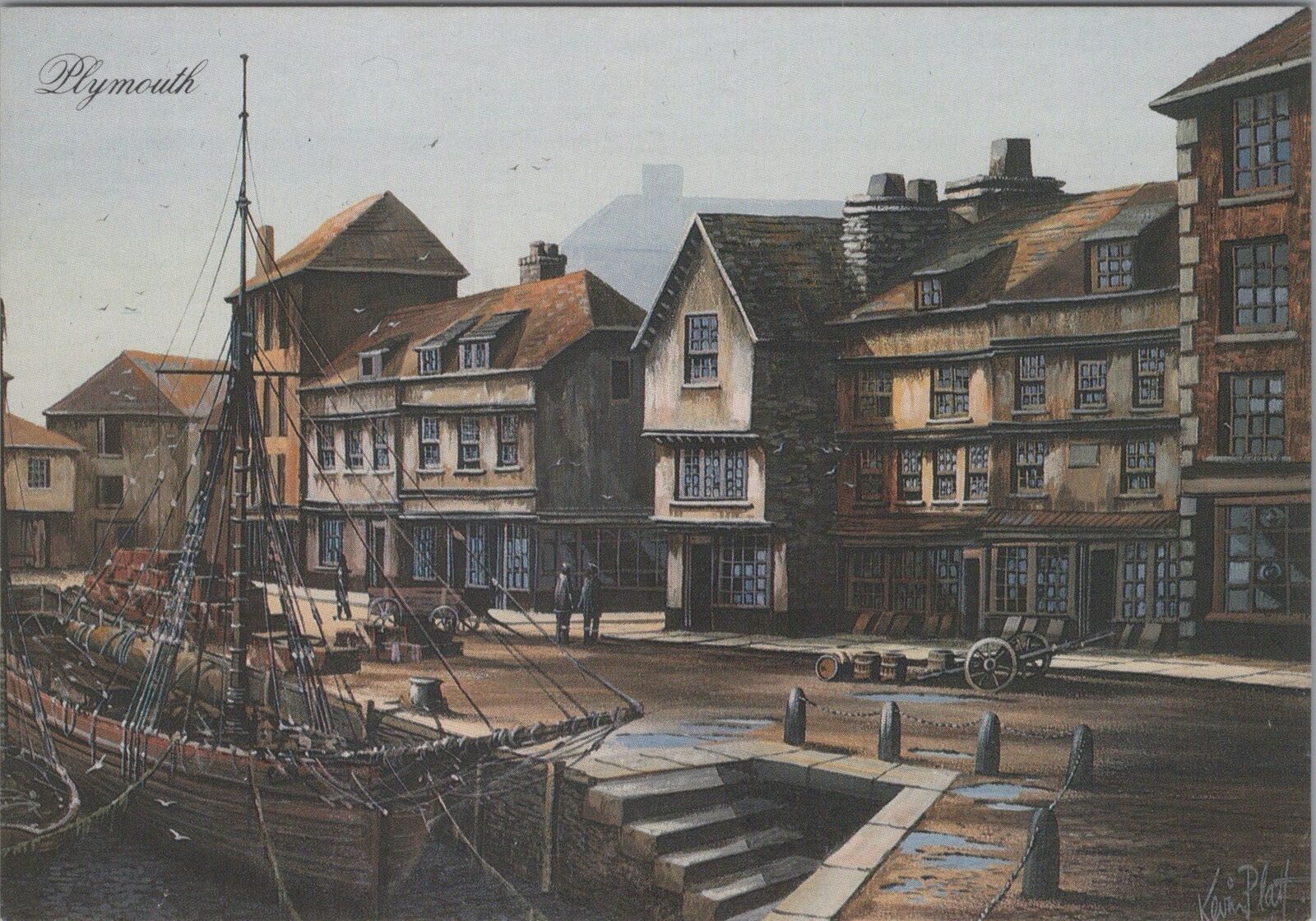 Devon Postcard - Plymouth. Artist Kevin Platt (Repro) RR19965 | Europe ...