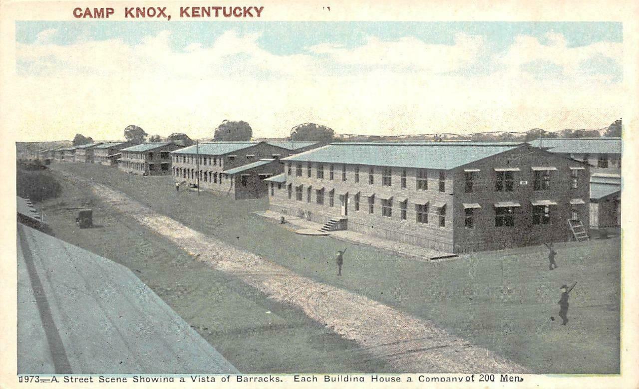 Kentucky KY CAMP KNOX Street Scene & Barracks ARMY~MILITARY c1920's ...