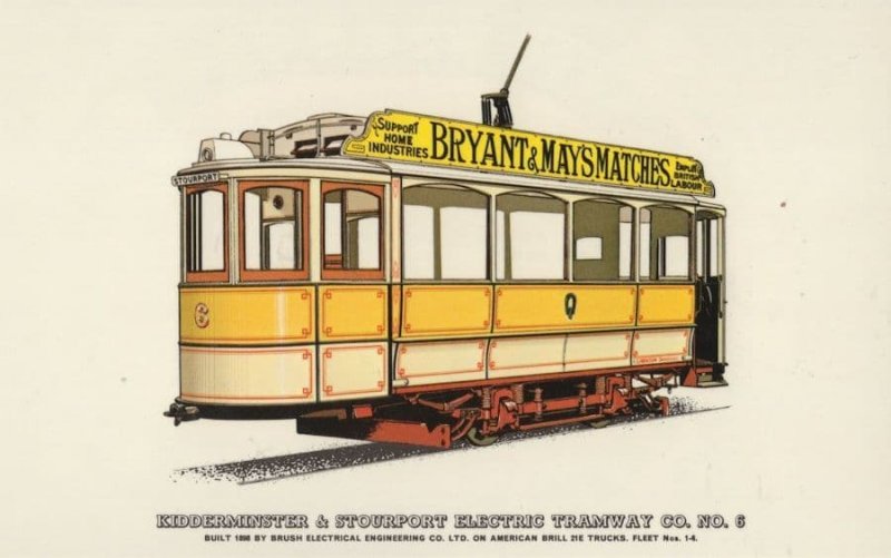 Kidderminster & Stourport Tram Company Victorian Tram Postcard | Topics ...