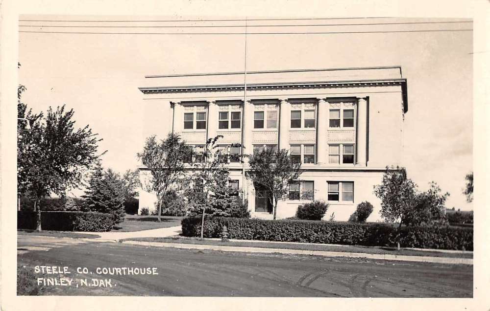 Finley North Dakota Steele County Courthouse Real Photo Antique ...