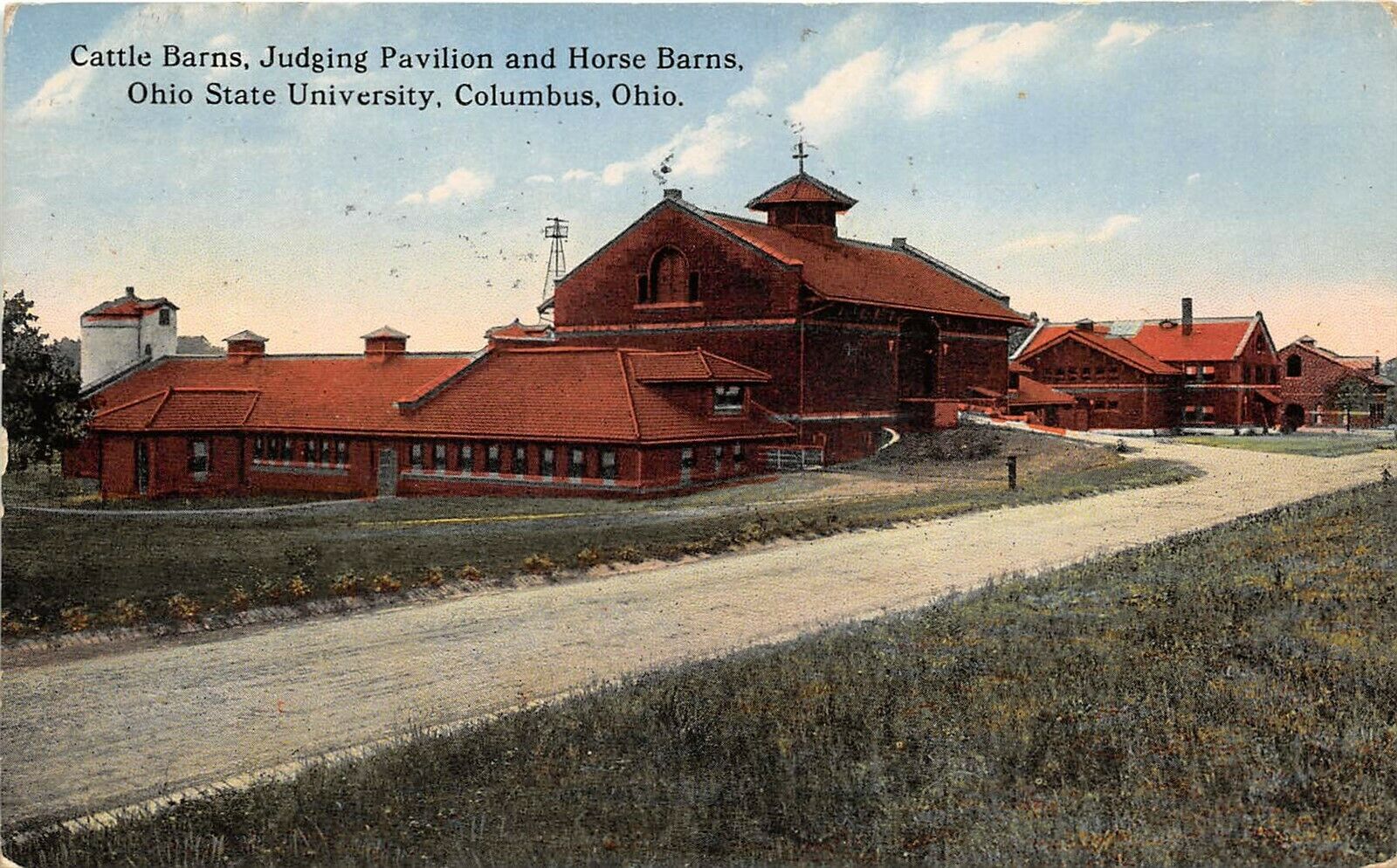 Columbus Ohio 1913 Postcard Cattle Barns Judging Pavilion Horse Barns ...