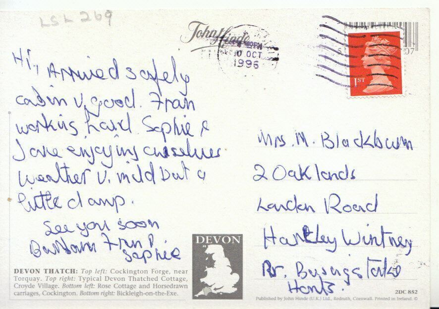 Devon Postcard - Views of Devon Thatch - Ref TZ10777 | Europe - United Kingdom - England - Devon ...