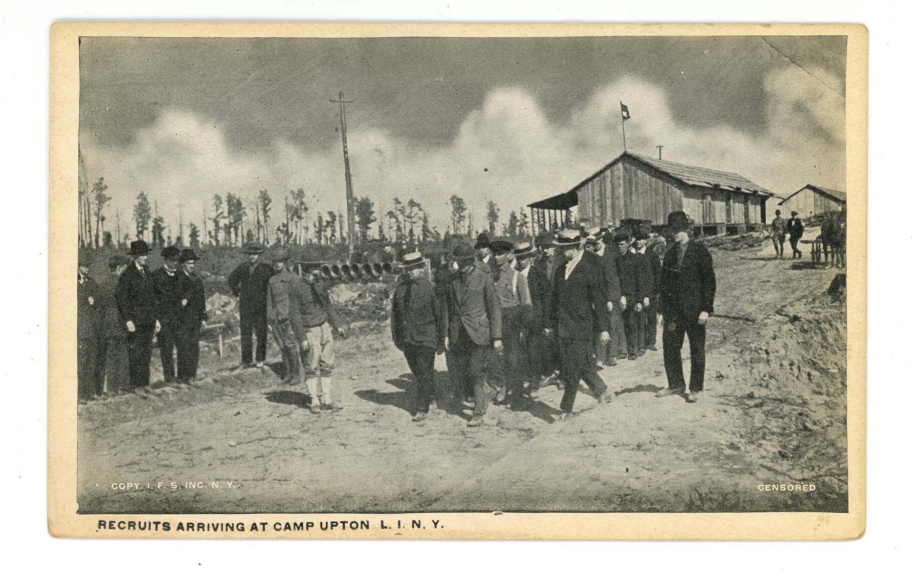 NY - Long Island. Recruits Arriving at Camp Upton | Topics - Militaria ...