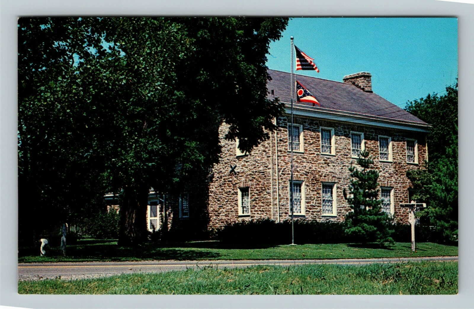 Historic Christian Waldschmidt Stone Mansion Camp Dennison Ohio Vintage ...
