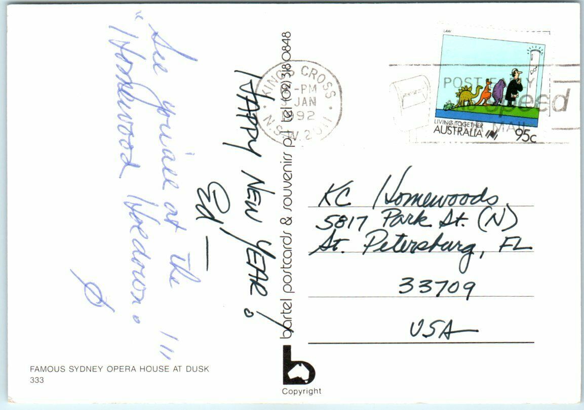 Postcard - Famous Sydney Opera House - Sydney, Australia | Australia ...