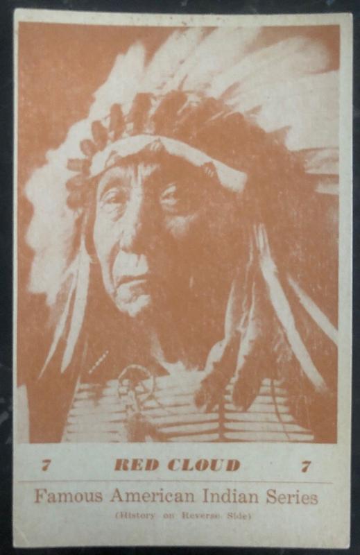 1941 Mint USA Picture Postcard Native American Indian Red Cloud Sioux ...