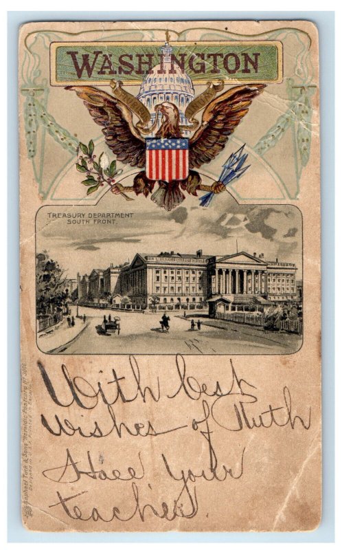 1905 Eagle, US Flag, Treasury Department, South Front Washington ...