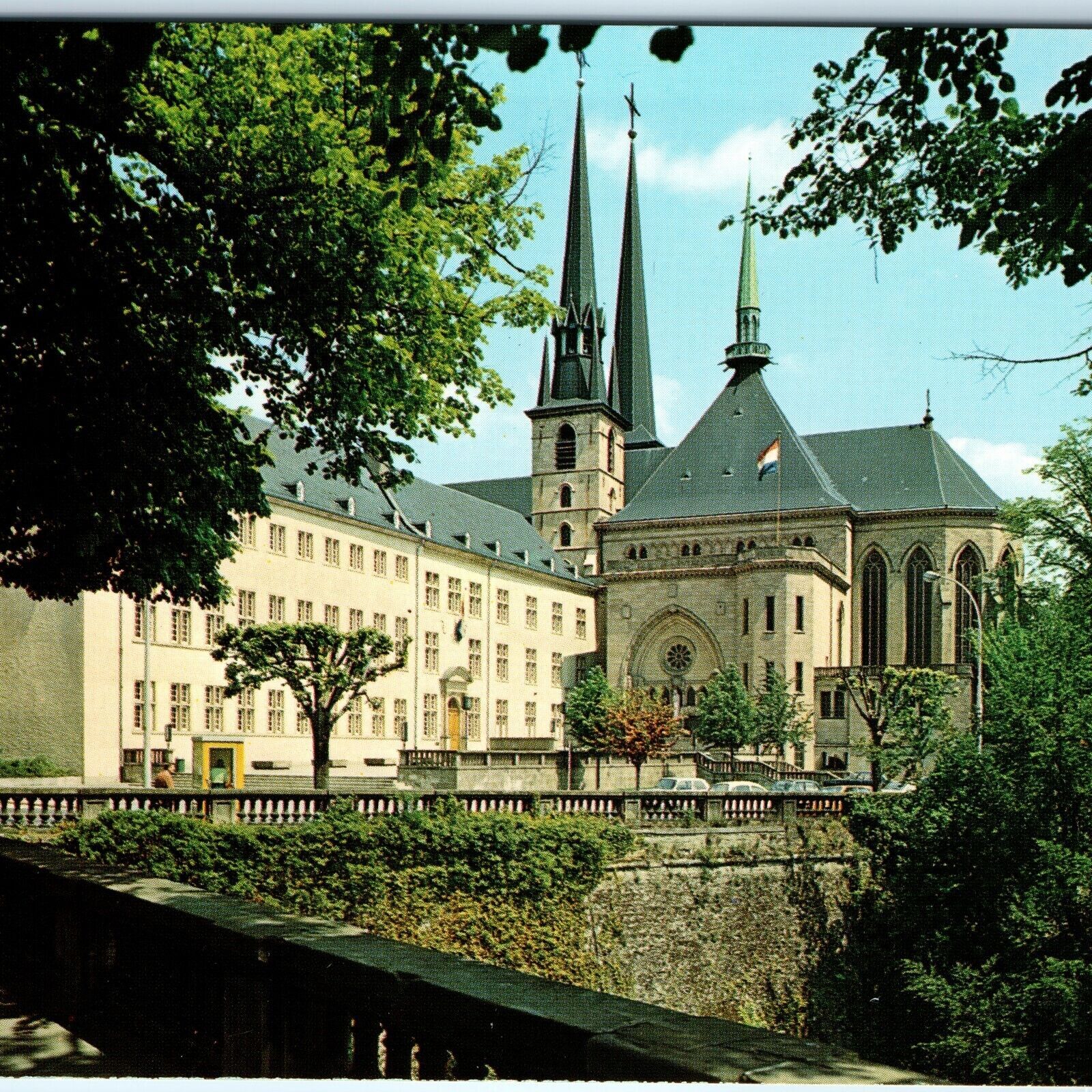 c1970s Luxembourg La Cathedrale Gothic Cathedral Church Spires Chrome ...