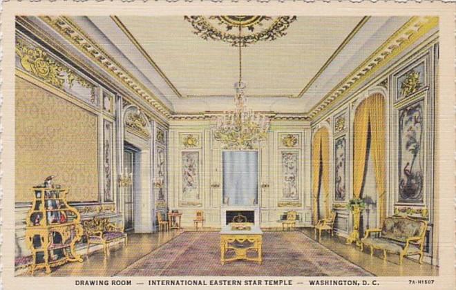 Washington D C Drawing Room International Eastern Star Temple Curteich ...