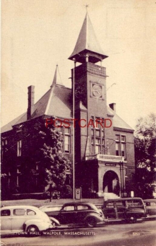 Town Hall Walpole Massachusetts Circa 1945 | United States ...