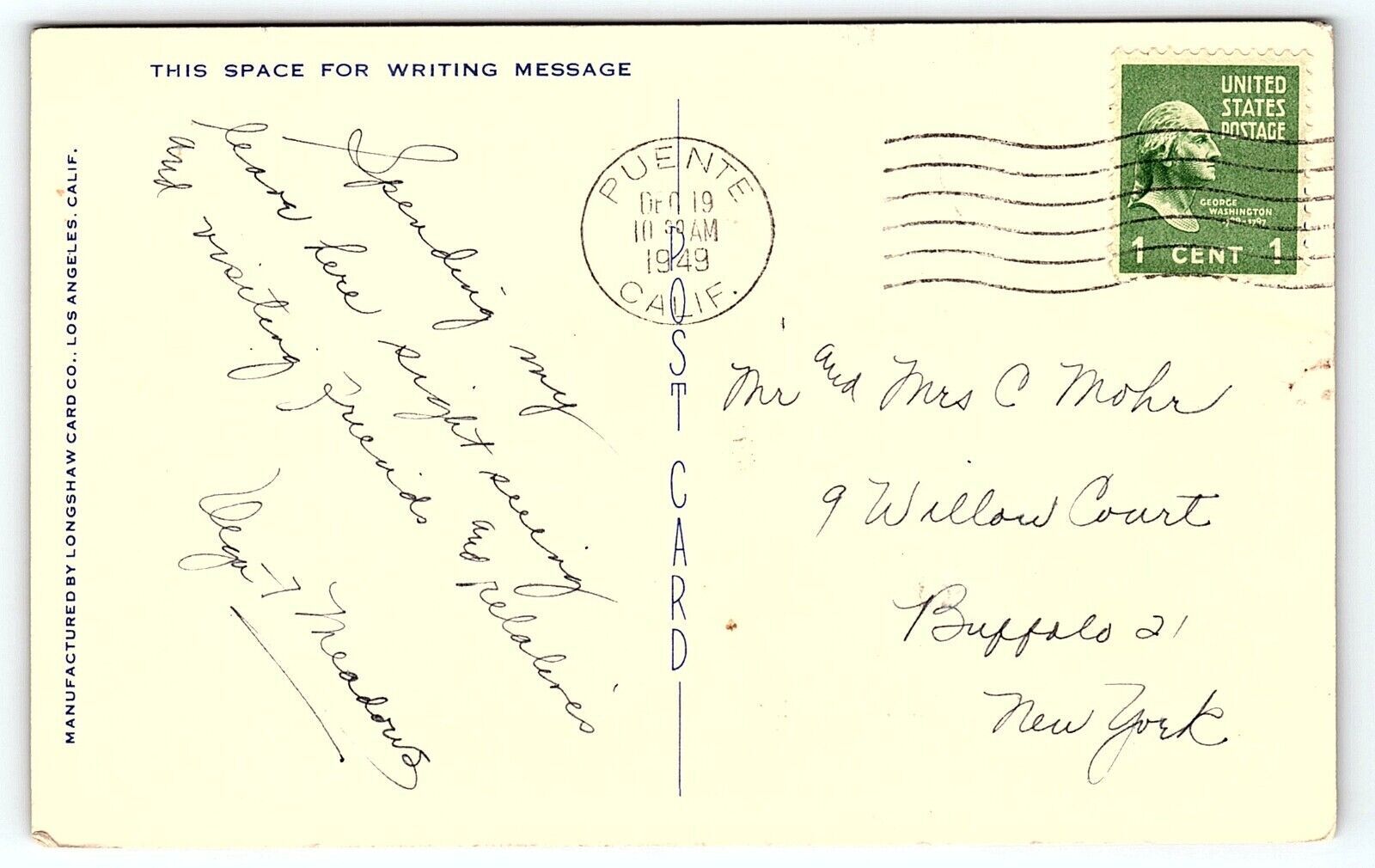 1940s Long Beach California Post Office Building Linen Postcard P613 ...