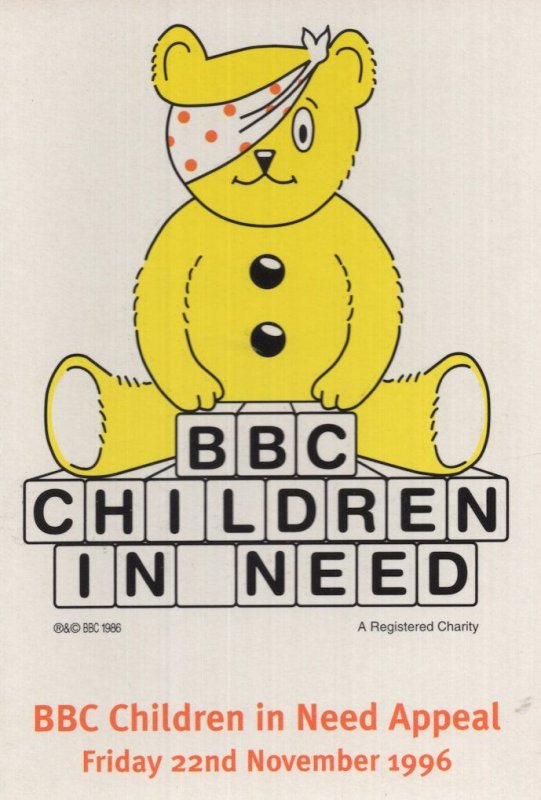 BBC Children In Need Pudsey Bear Official 1996 Postcard | Topics ...