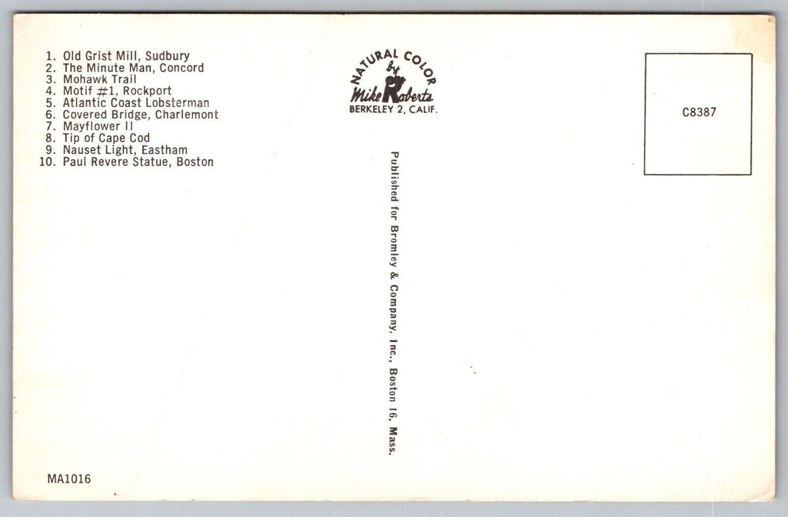 Greetings Massachusetts State Map Multi View Scenic Landmarks Chrome ...